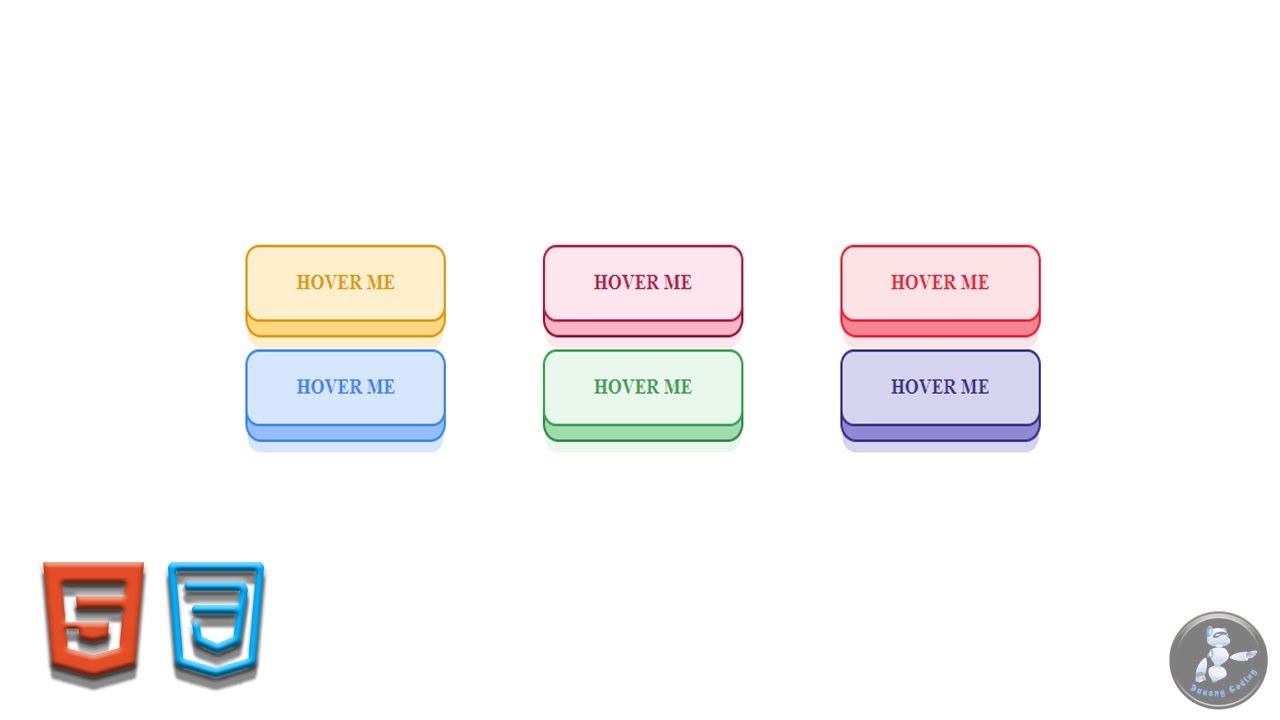 3D Button Hover Effect With Html and Css