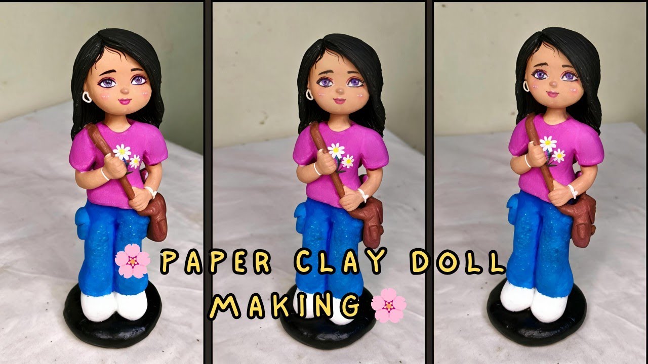 Doll Making with homemade paper clay | Creative jay| Doll making tutorial | creativity| easy Doll