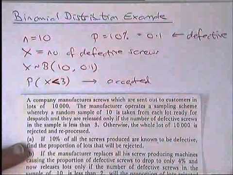 The Binomial Probability Distribution Example Part 1