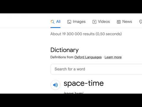 DICTIONARY DEFINITION : SPACETIME
