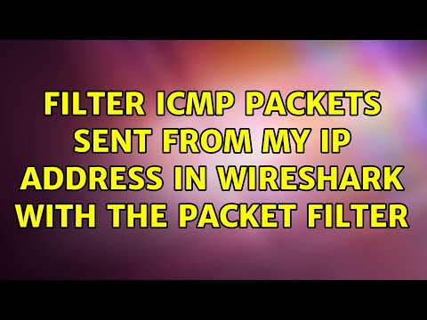 Filter ICMP packets sent from my IP address in Wireshark with the Packet Filter