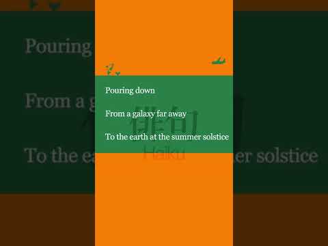 Haiku Pouring down To the earth at the summer solstice Word Dictionary Japanese tokyo-sensei.com