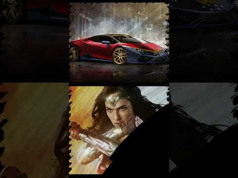 Wonder Woman car Lamborghini Huracán #superhero #shorts #lamborghini