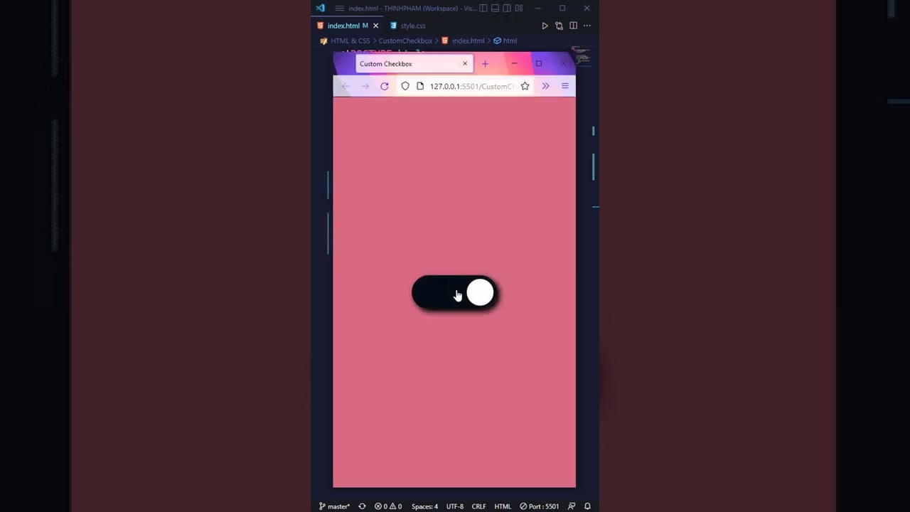 Custom Checkbox | HTML CSS | THINHPHAM #shorts