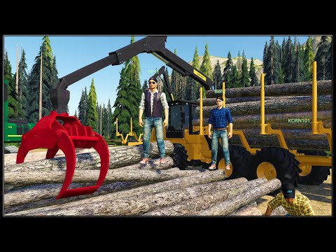 Time In The Buncher Seat - Logging Crew 121 - Farming Simulator 2019 - FDR Logging