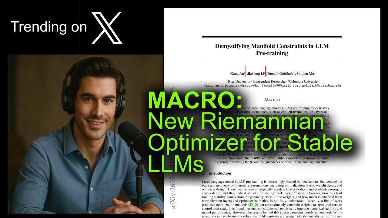 MACRO: New Riemannian Optimizer for Stable LLMs
