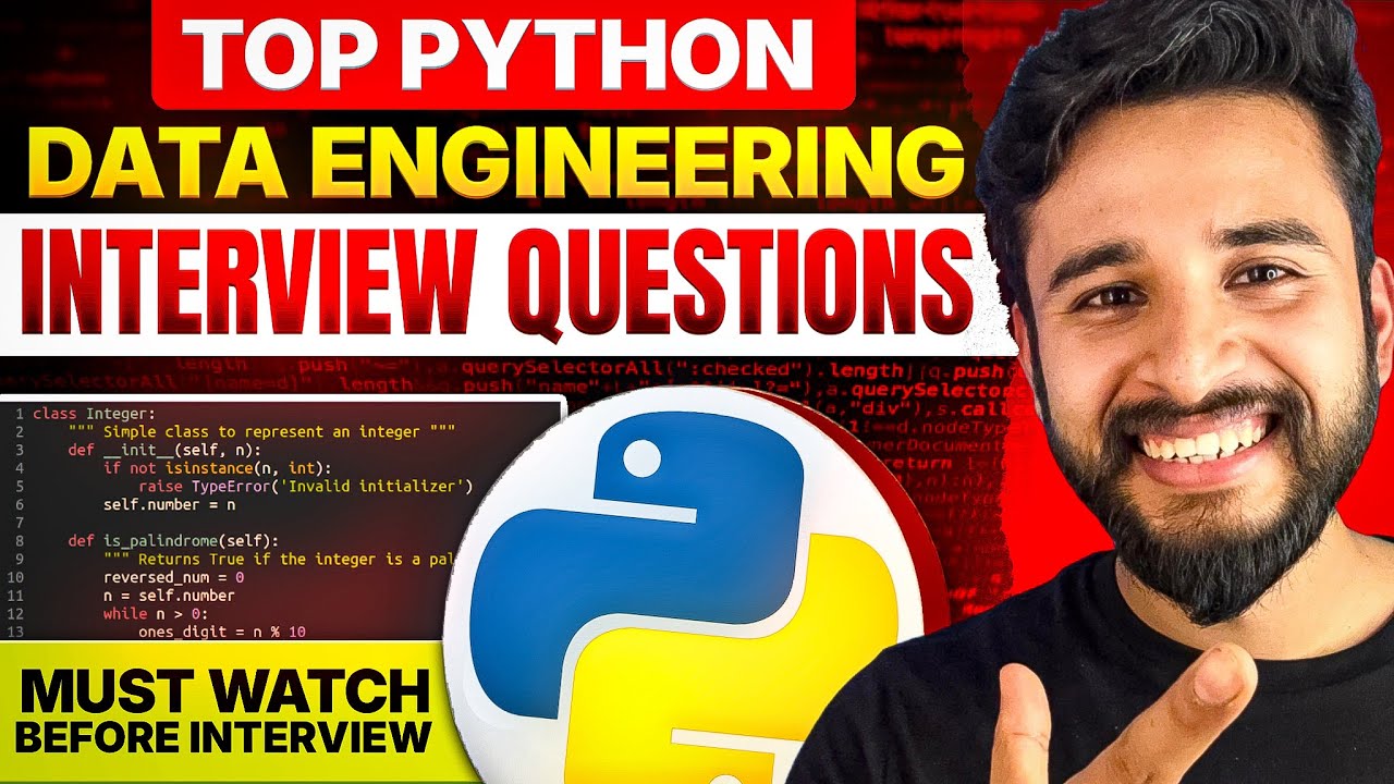Python for Data Engineering Interviews 🚀 | REAL Questions Asked (Part 1) | Crack DE Jobs