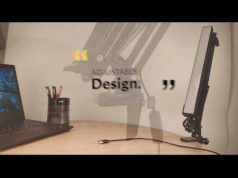 LED Desk Lamp,ibaye Adjustable Metal Swing Arm Desk Lamp with Clamp,Eye Caring Architect Desk Light,