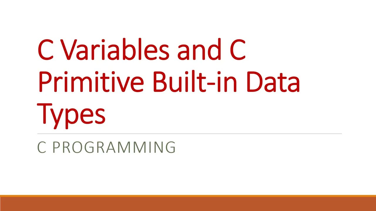 Chapter 2   Variables and Data Types