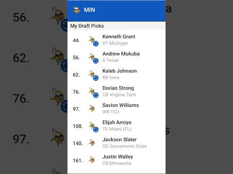 Another pff mock draft vikings doing crazy trade downs! #skol