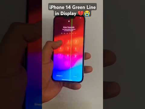 Apple iPhone 14 green line in display 💔😭 #iphone #greenline #shorts