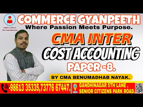 COST ACCOUNTING | PAPER 8 | CMA INTER | DEC-2025 | LECTURE -2.