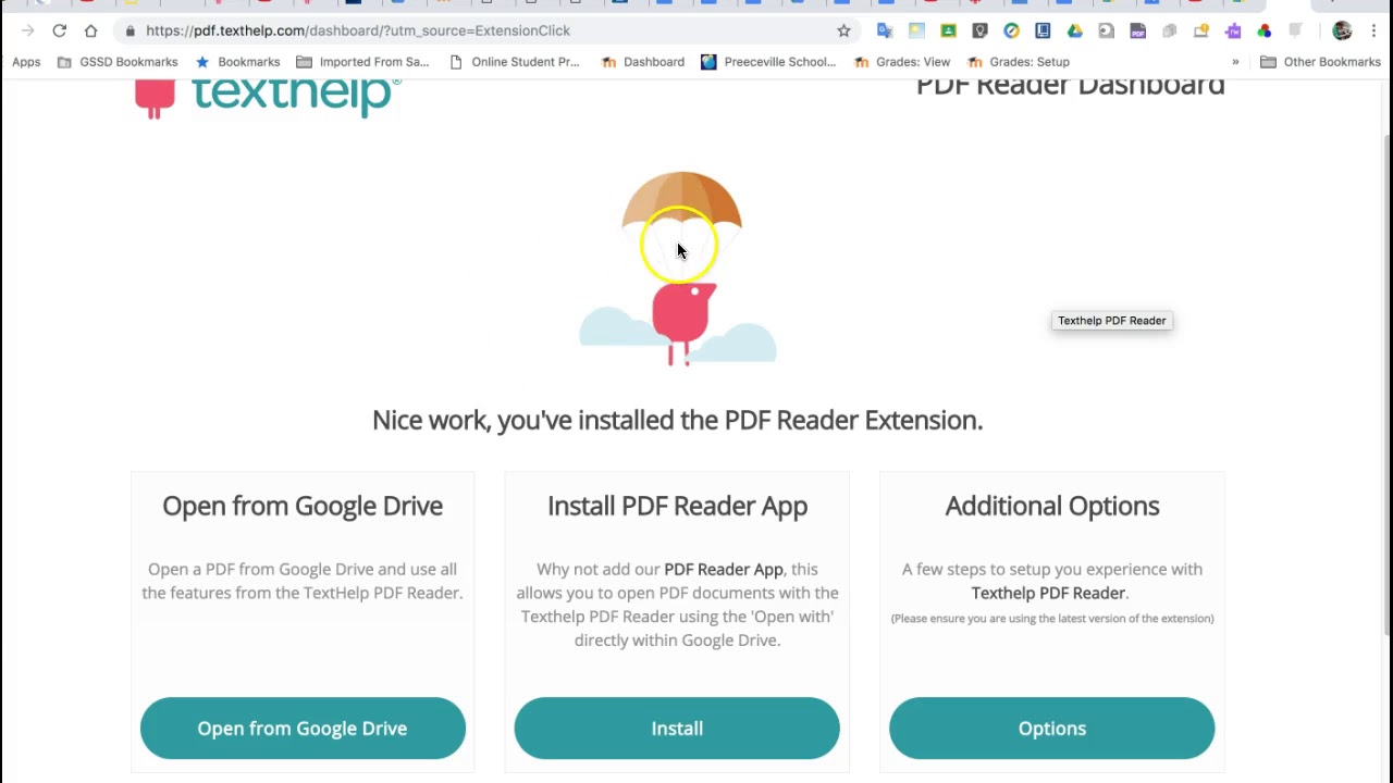 Using Texthelp PDF Reader