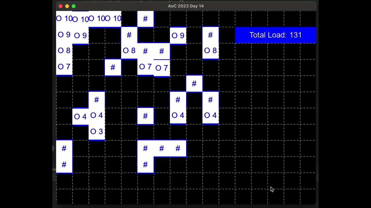 AoC 2023 Day 14 Part 1 C++ Pikuma ECS
