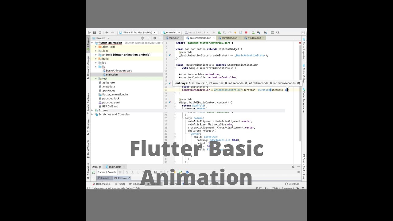 Flutter Basic Animation | AnimationController simple Tutorial