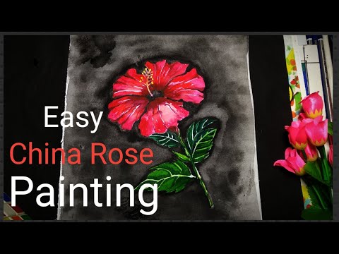 How To Draw China Rose // Hibiscus Flower // In Hindi // RD Art Official