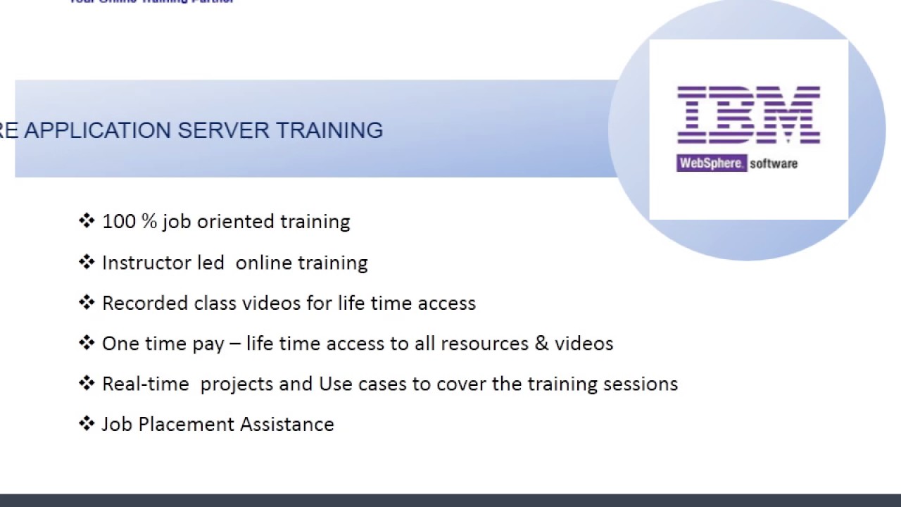 IBM WebSphere Application Server Online Training - tutornexus.com