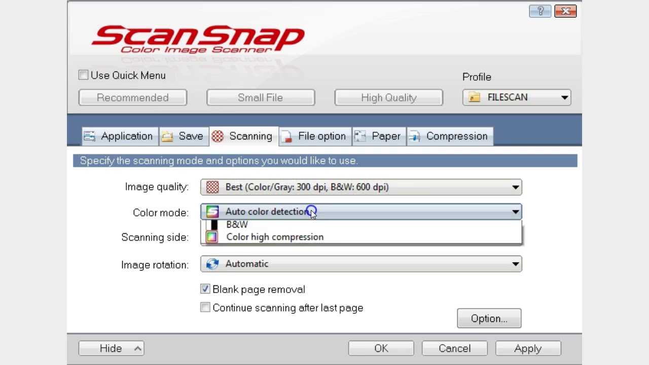 Scanner Setup for Scanning a Book to PDF