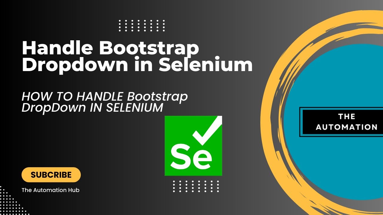 How to Handle Bootstrap DropDown in Selenium