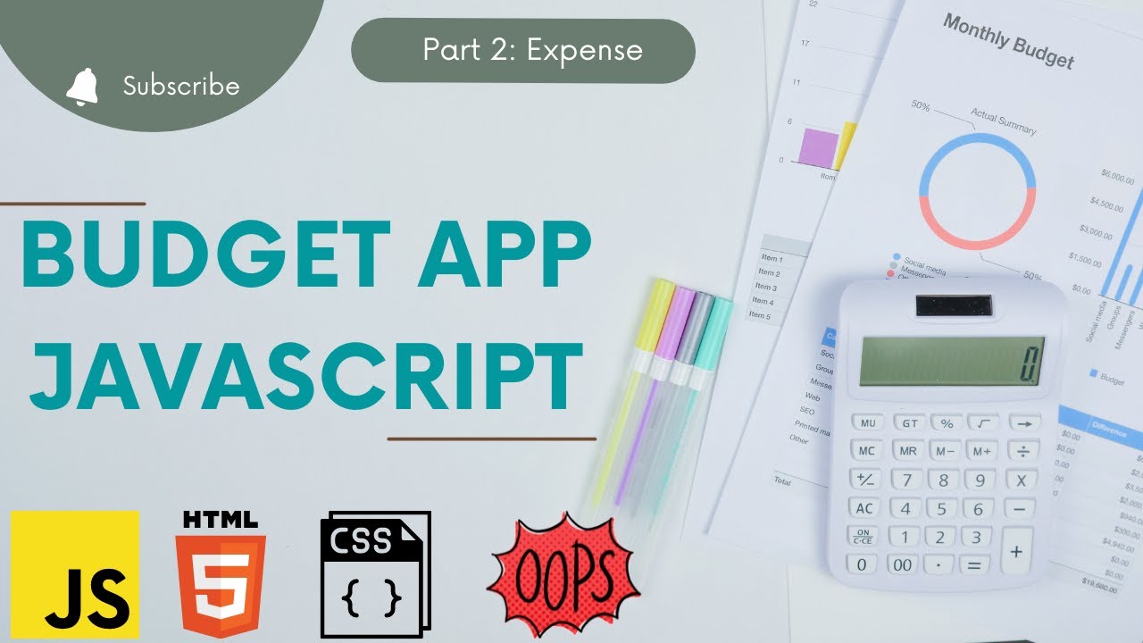 How to create a budget app javascript | part 2: expense