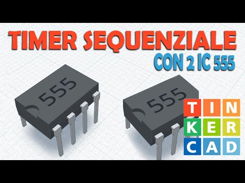Tinkercad Sequenziale con 2x 555 #tinkercad #555 #timer