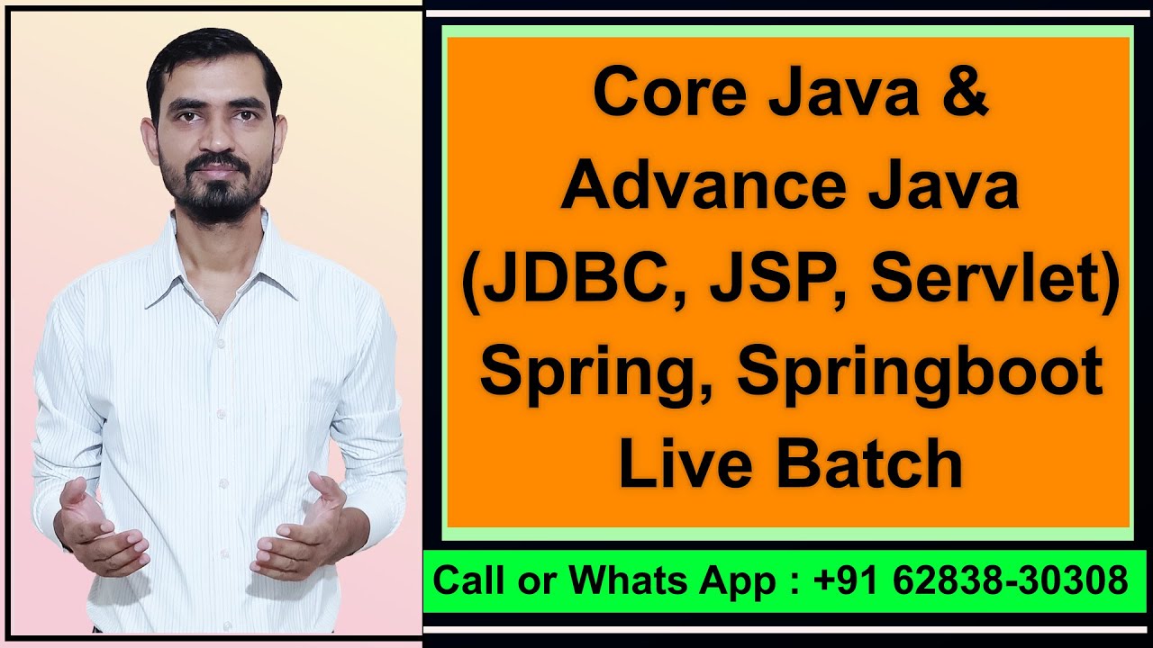 Java Live Classes Batch | Core Java | Advance Java Spring Springboot | Admission Open