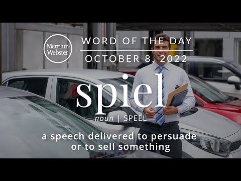 Merriam-Webster Word of the Day: Spiel