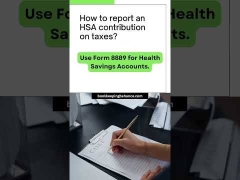 How to report an HSA contribution on taxes? #TaxServicesUSA #IncomeTax