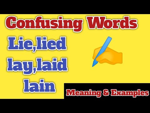 Confusing Words lie, lay, lain in English |English Grammar