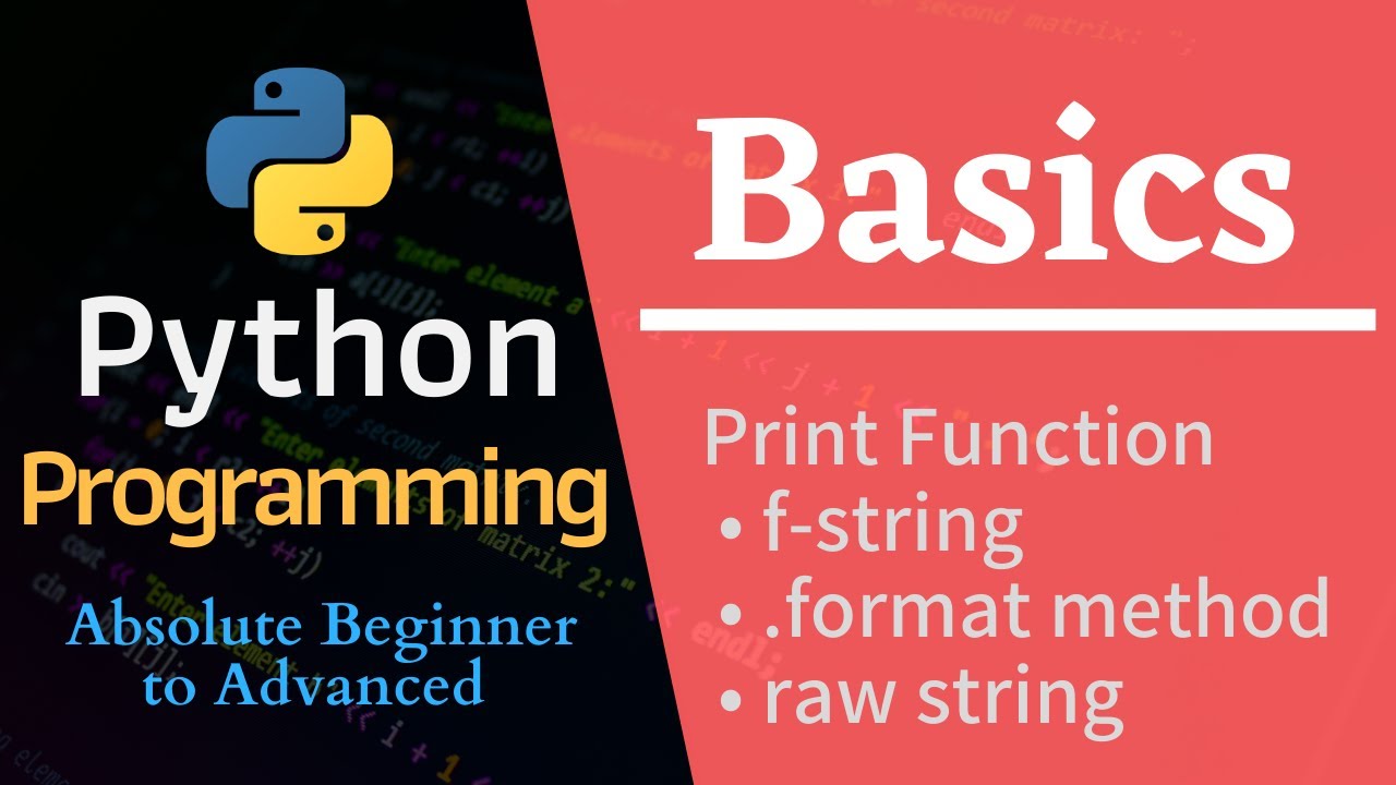 Print Function || Python Programming Tutorial #4