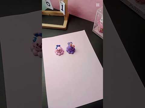 Cute clay squid Craft 🦑 | Easy DIY for Kids & Art Lovers! #clayart