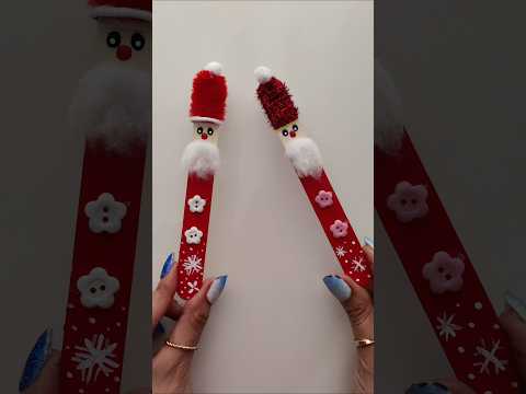 Create a CUTE Santa from an Icecream Stick for MERRY CHRISTMAS