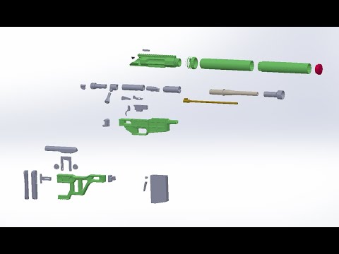 3D printed gas sniper rifle (DVL-10) - 18 [+Files]