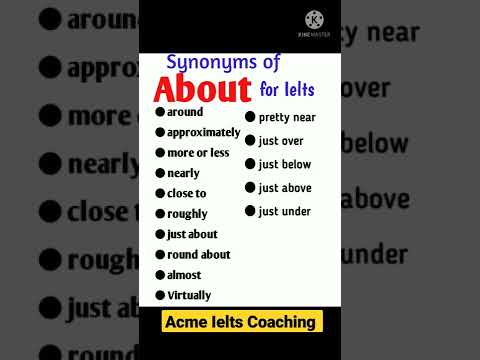 Synonyms of " About " for Ielts writing task 1 | Increase your vocabulary
