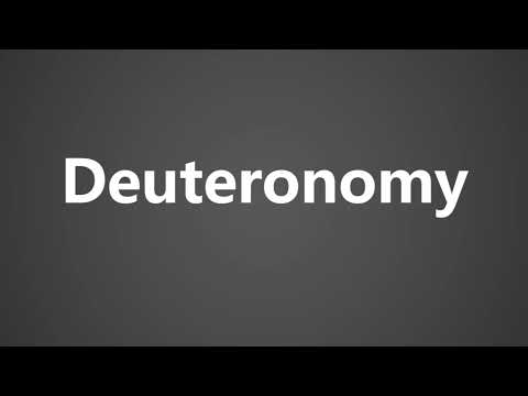 How To Pronounce Deuteronomy