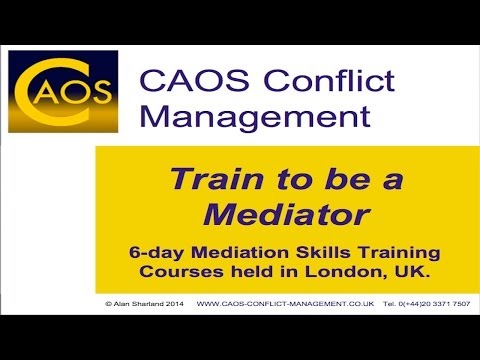 Train to be a Mediator with CAOS Conflict Management, London - course details
