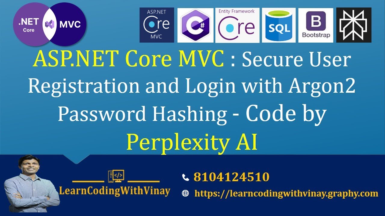 Video0 - Agenda - Password Hashing In Asp.Net.Core MVC Application using Perplexity AI