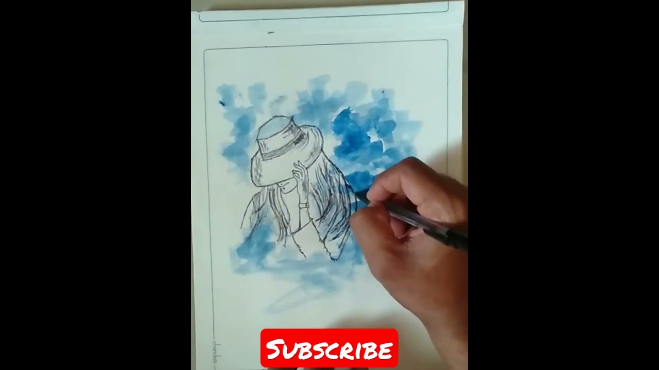 girl in hat looking down royalty's free vector image 😍❤️ #shorts