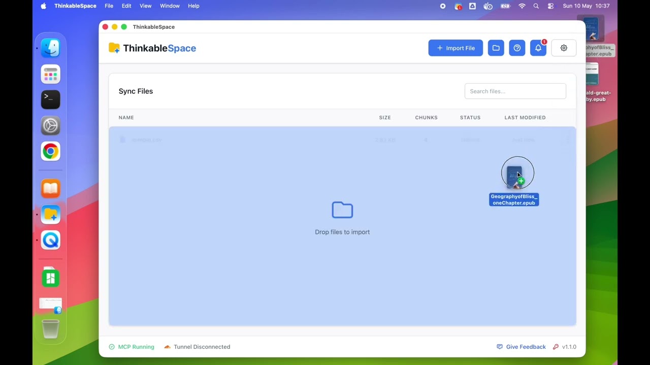 How to add files to Thinkablespace