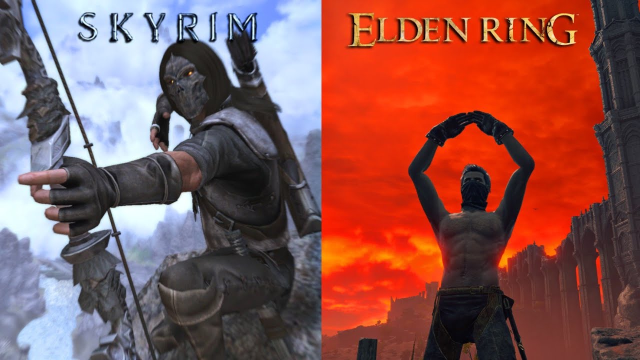 Skyrim vs Elden Ring archery be like...