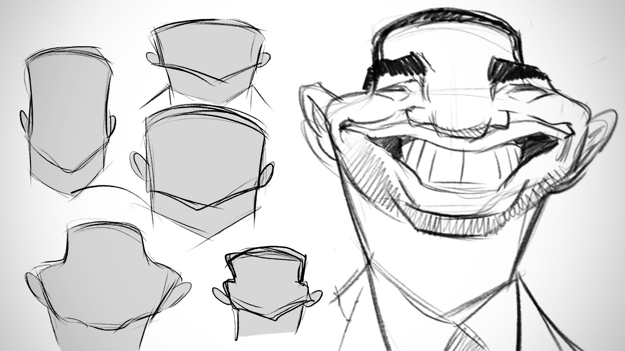 Playing with Head Shapes - Thumbnail Sketch Critique