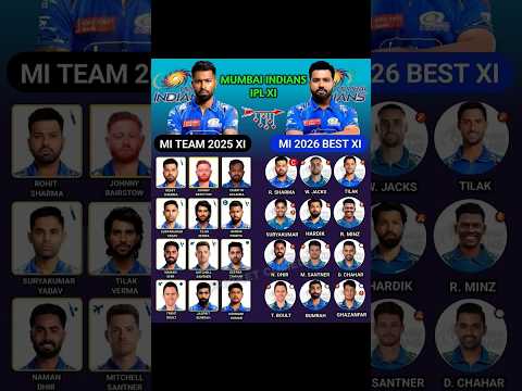 Mumbai Indians ipl xi mi team 2025 xi mi 2026 best xi #trending #cricket #worldcup #trending #o #