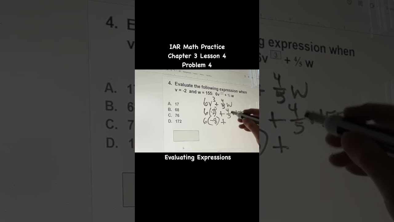 Evaluating Expressions Problem 4 #shortsfeed #mathtutor #mathteacher #mathlesson #mathcourse