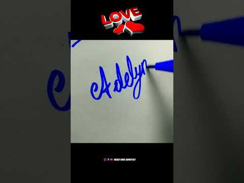 ADELYNN name in cursive handwriting #calligraphy #cursive #art #names #learn #cursivewriting #short