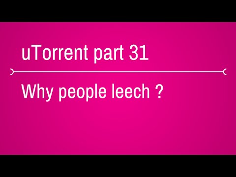 Why people leech on torrent sites