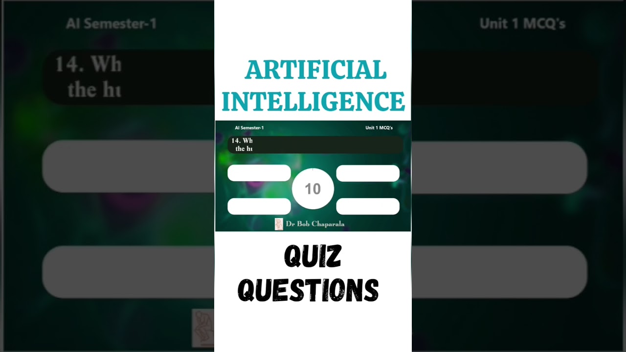 Artificial Intelligence Quiz questions and answers #artificialintelligence #intelligence #ai #aiart