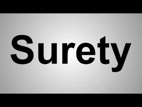 How To Pronounce Surety