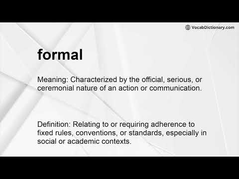 formal Meaning