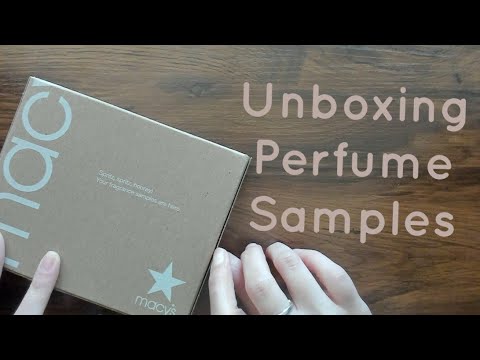 ASMR Unboxing Perfume Samples (Soft Spoken)