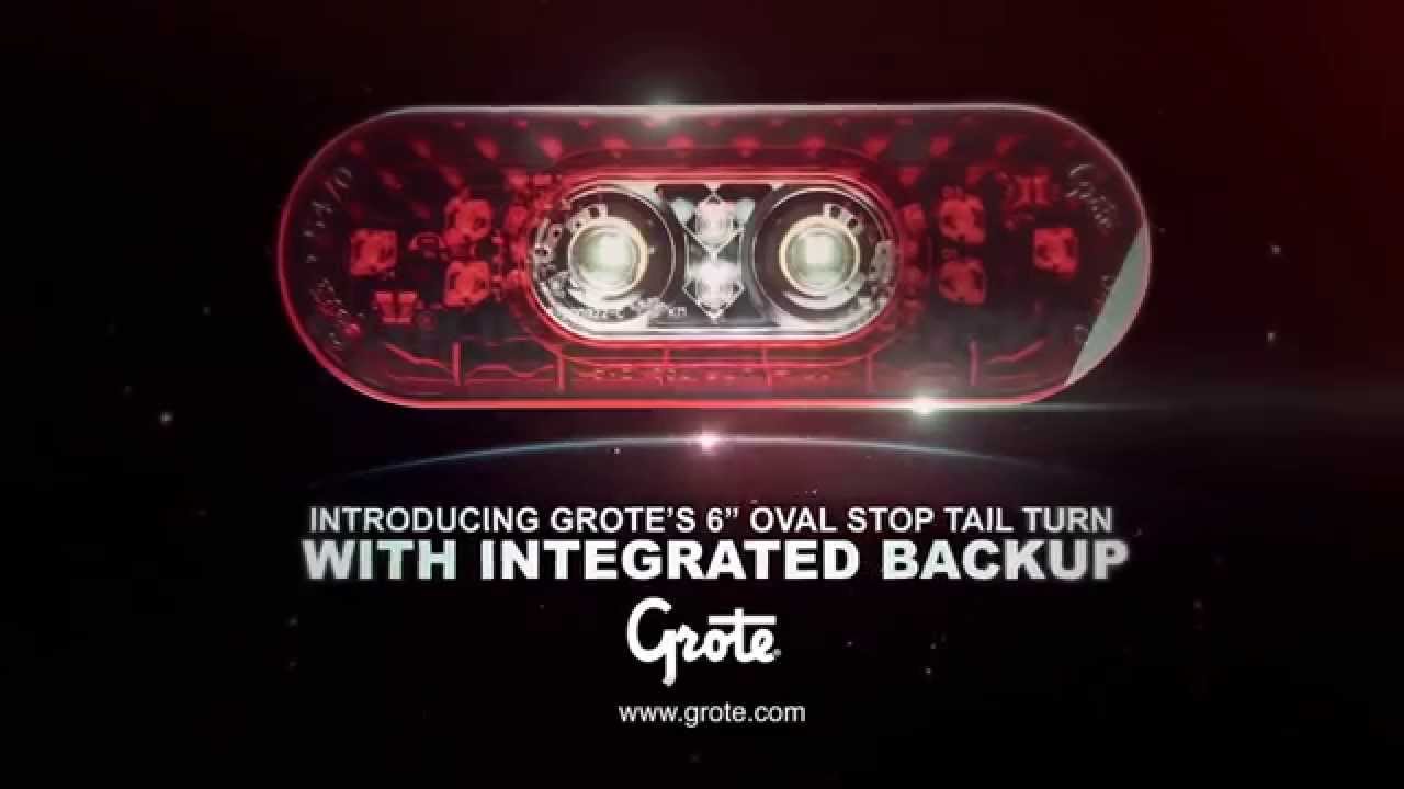 6" Oval LED Stop Tail Turn Light with Integrated Reverse Function By ...